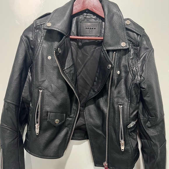 Jackets & Coats | Super Nice Black Leather Jacket Barley Worn Size Xs ...